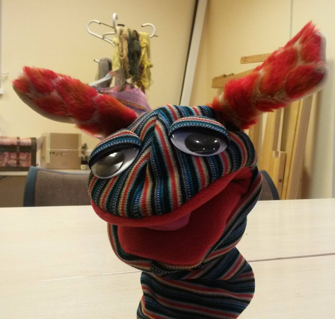 CUSTOM ORDER Hand Puppet With Furry Ears Und Moving Mouth - Etsy