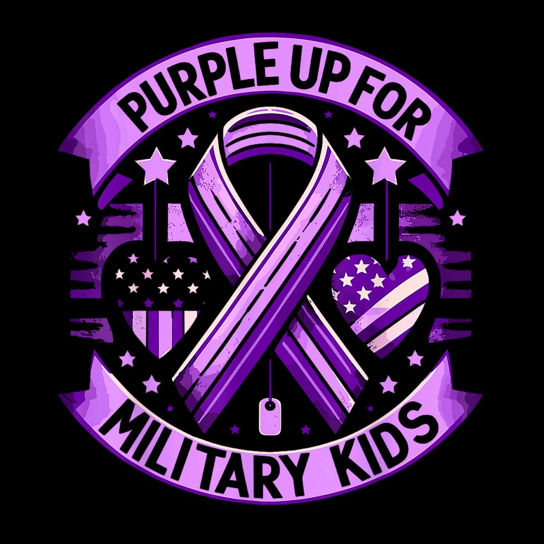 Purple up for Military Kids Military Child Month Png Digital File - Etsy