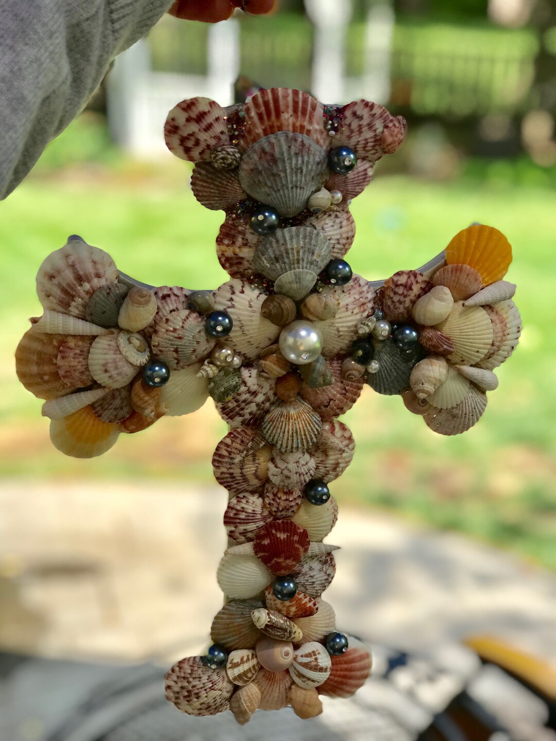 Handpicked Sea Shell Cross, Shell Art, Sea Shells, Gifts, Cross, Pearls ...