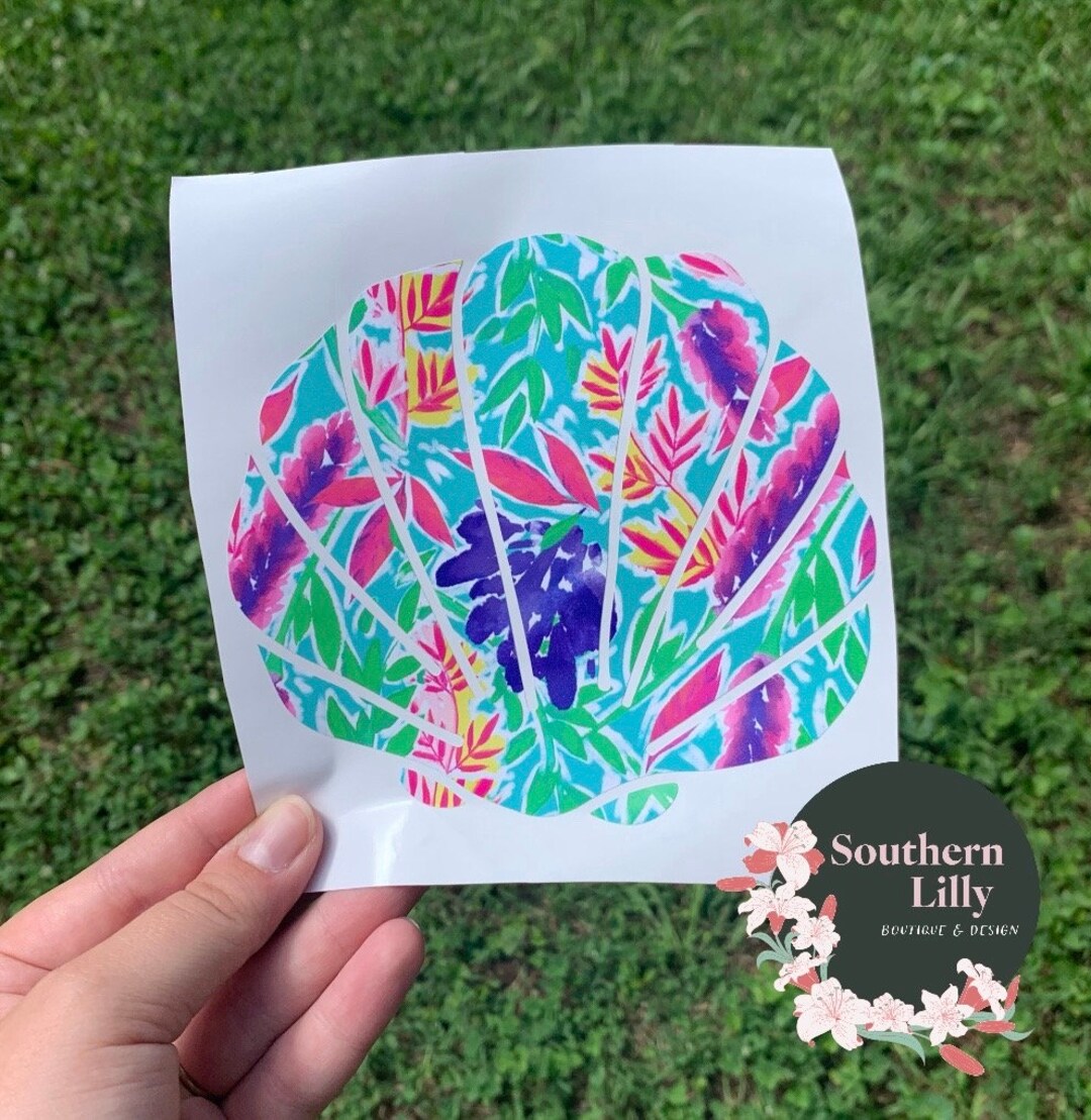 Seashell Shell Beach Vinyl Decal Sticker, Beach Lover Decal, Beach ...