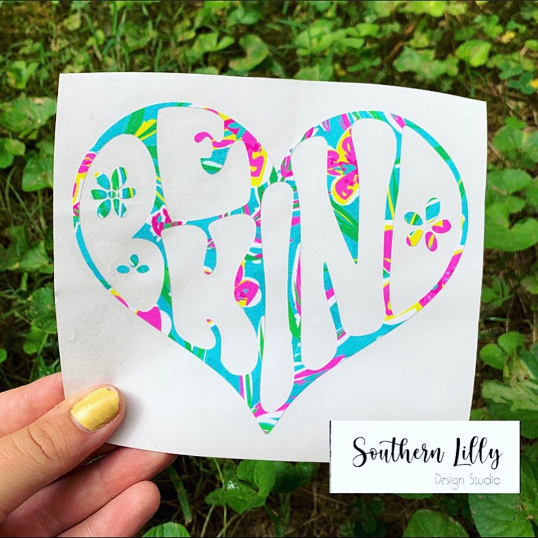 Retro Be Kind Heart Groovy Font Colorful Car/laptop/cup Decal Sticker ...