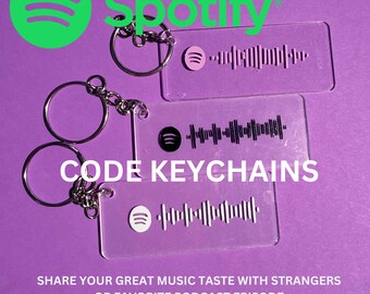 Custom Keychains Scannable Spotify Code Colorful Acrylic Music Gifts - Etsy