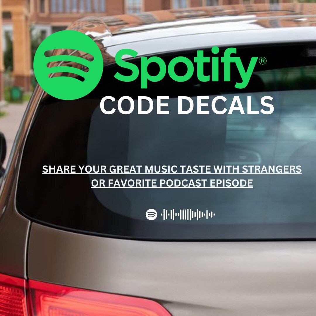 Spotify Scan-able Code Permanent Decal - Etsy