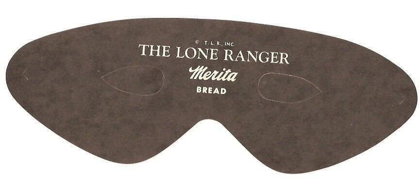 1940's LONE RANGER Mask a MERITA Bread Premium - Etsy