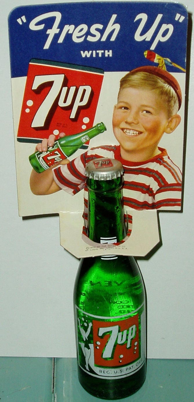 FRESH UP WITH 7-up 1949 7-up Unused Bottle Topper - Etsy