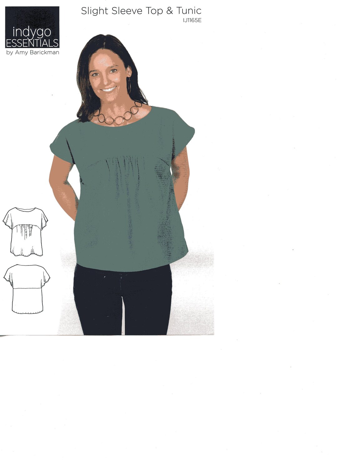 Slight Sleeve Top & Tunic Sewing Pattern by Indygo Essentials Size S to ...