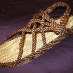 FREE Ship! Women's Rope Sandals in BEIGE or Brown - Etsy
