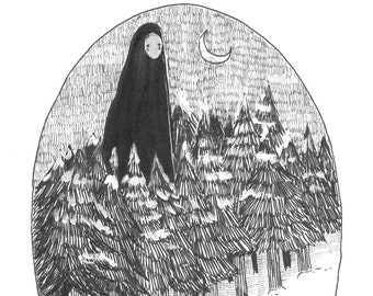 Creepy Line Art - Etsy