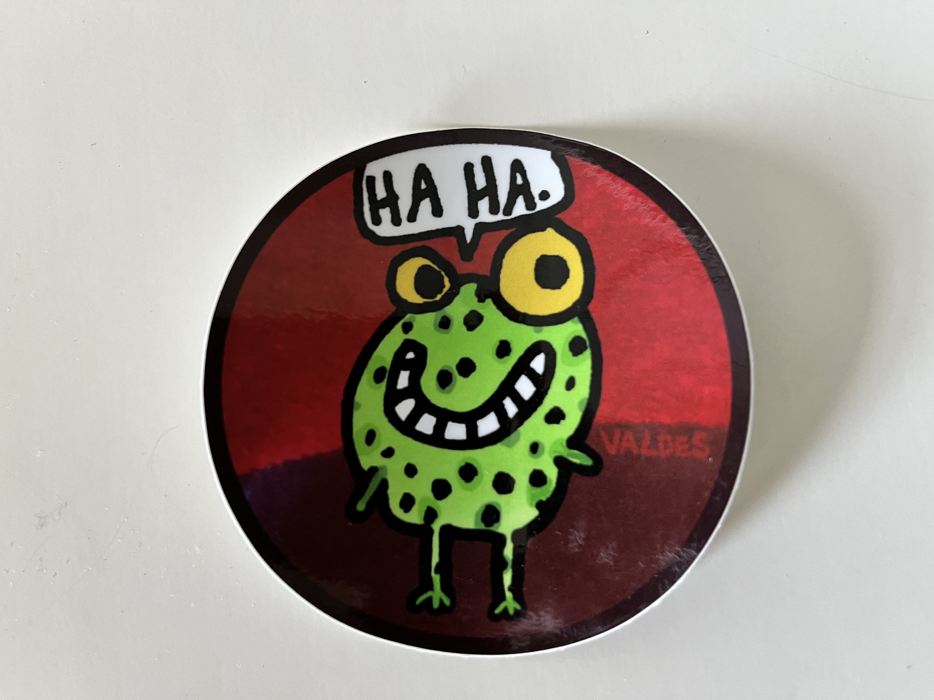 Funny Frog Haha Sticker by Marius Valdes 3 Inches - Etsy
