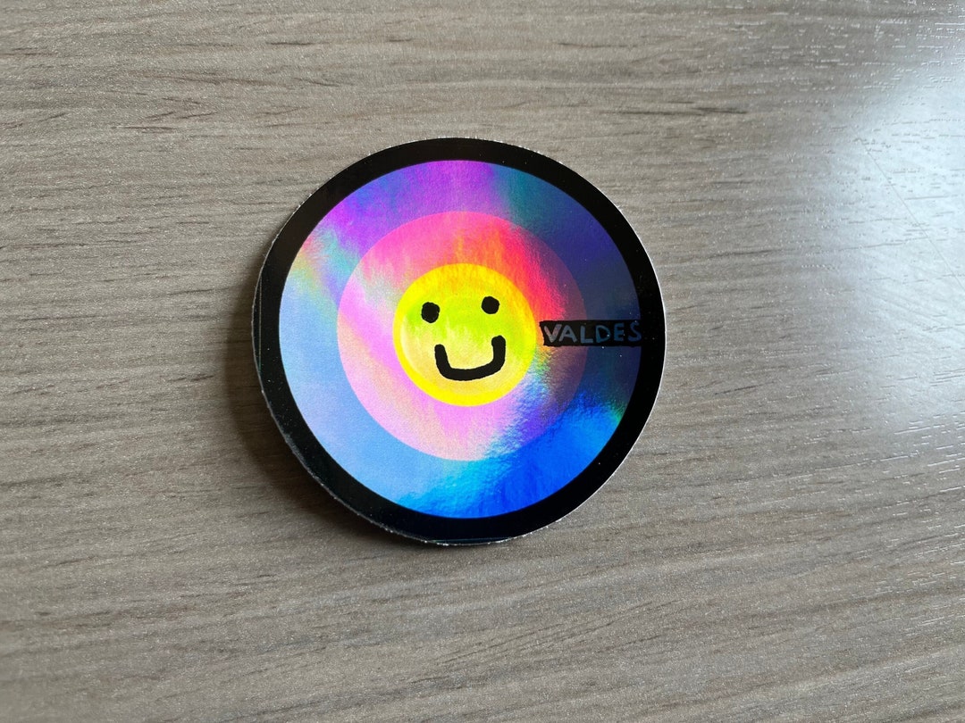 Smiley Face Hologram Sticker by Marius Valdes 3 Inches - Etsy