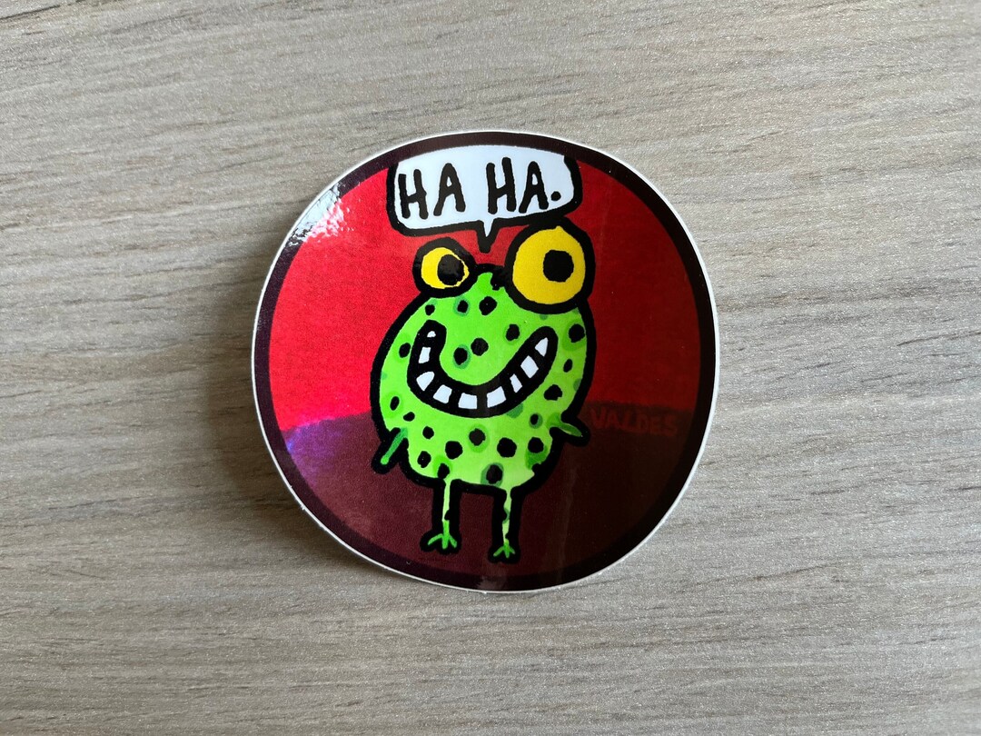 Funny Frog Haha Sticker by Marius Valdes 3 Inches - Etsy