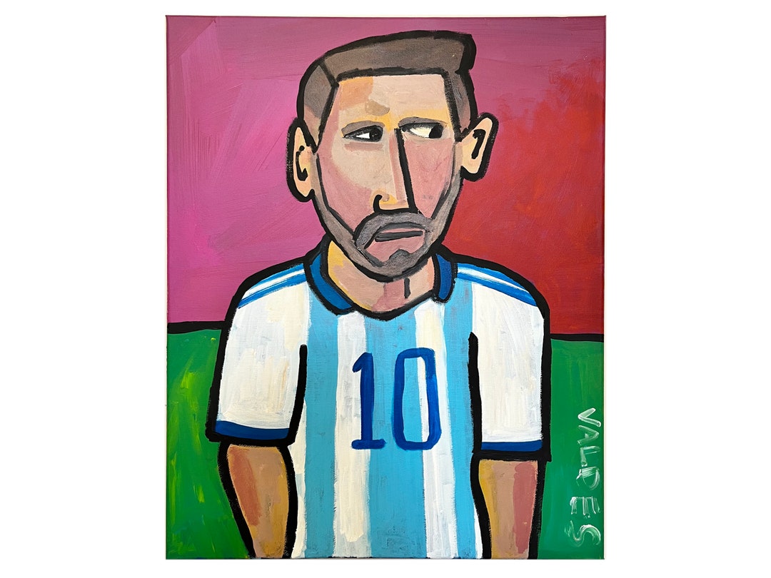 Messi World Cup Acrylic Painting 24x30 Standard Canvas - Etsy