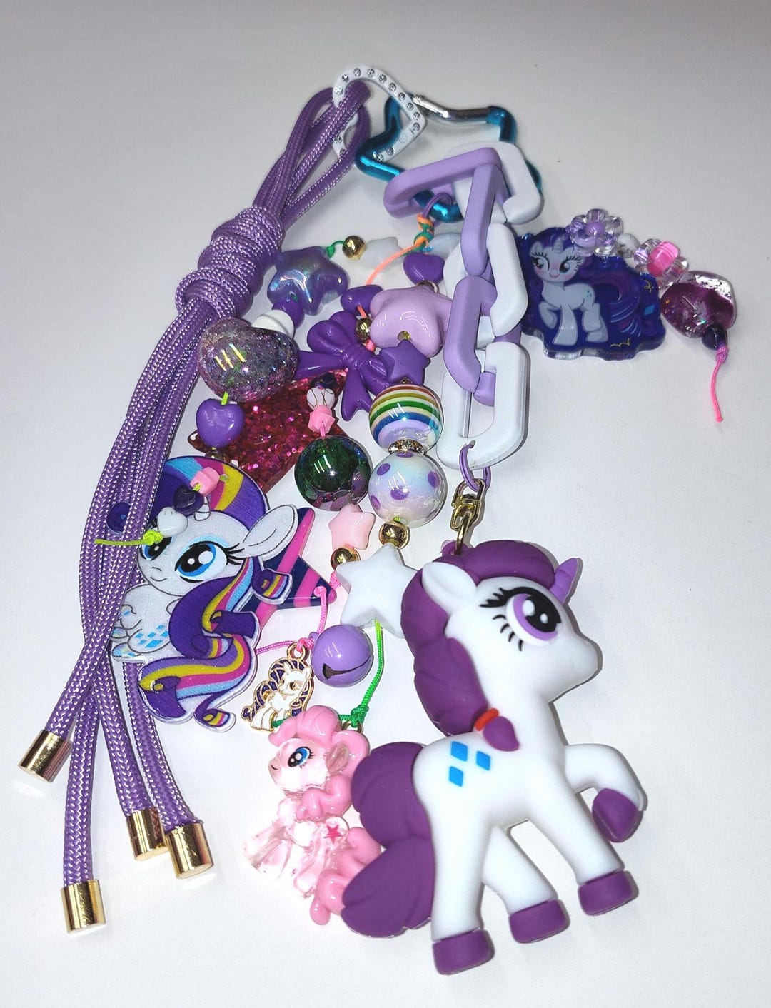 My Little Pony Rarity? Junk Journal Charm, Keychain, Purse Clip, or Bag ...