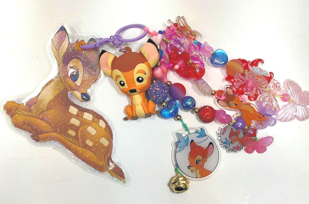 Bambi Deer Junk Journal Charm, Junk Journal Bookmark, Keychain, Purse ...