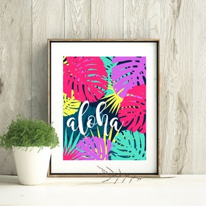 Tropical Aloha Print, Tropical Art, Aloha Print, Hawaii Print, Tropical ...