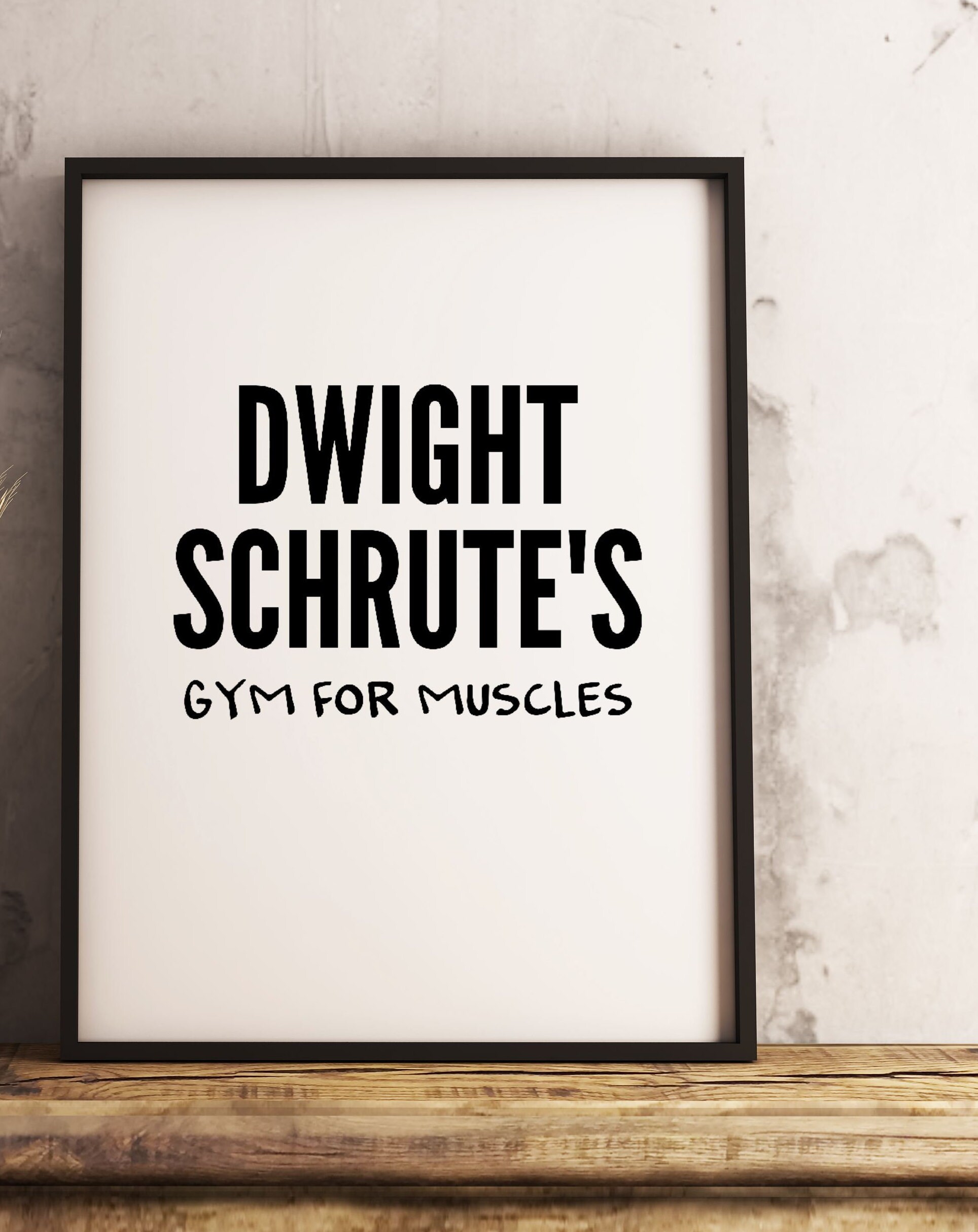 Dwight Schrute's Gym for Muscles, the Office TV Show Printable, Dwight ...
