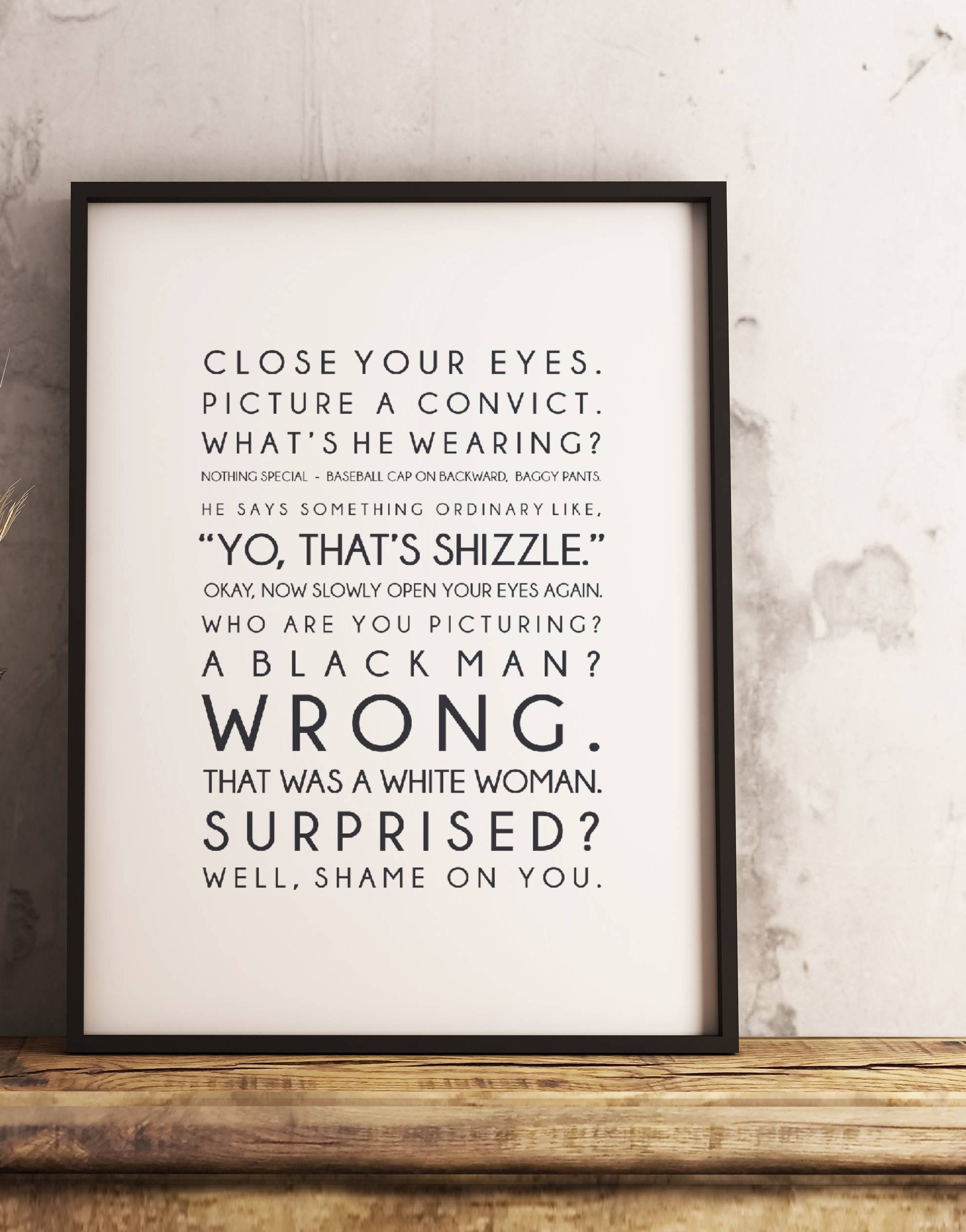 Close Your Eyes Picture A Convict, the Office TV Show Printable, Office ...