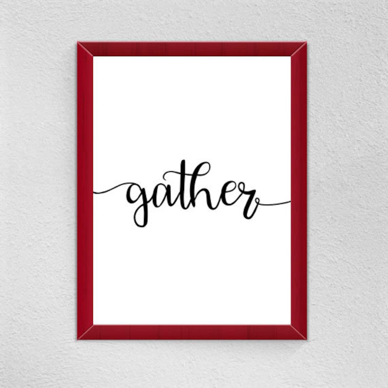 Gather Printable, Instant Download, Fall Decor, Thanksgiving Print ...