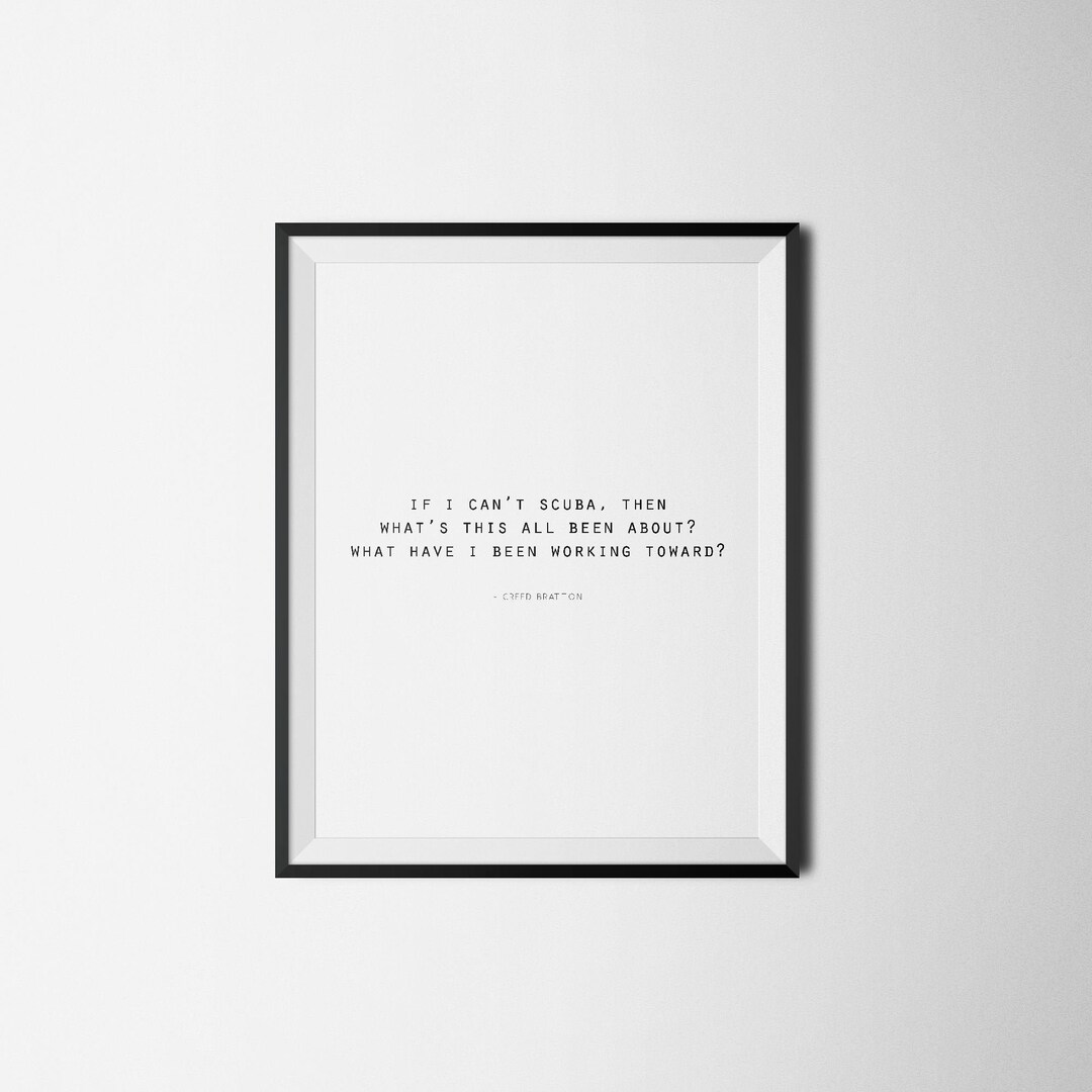 The Office TV Show Printable, If I Can't Scuba Then What's All This ...