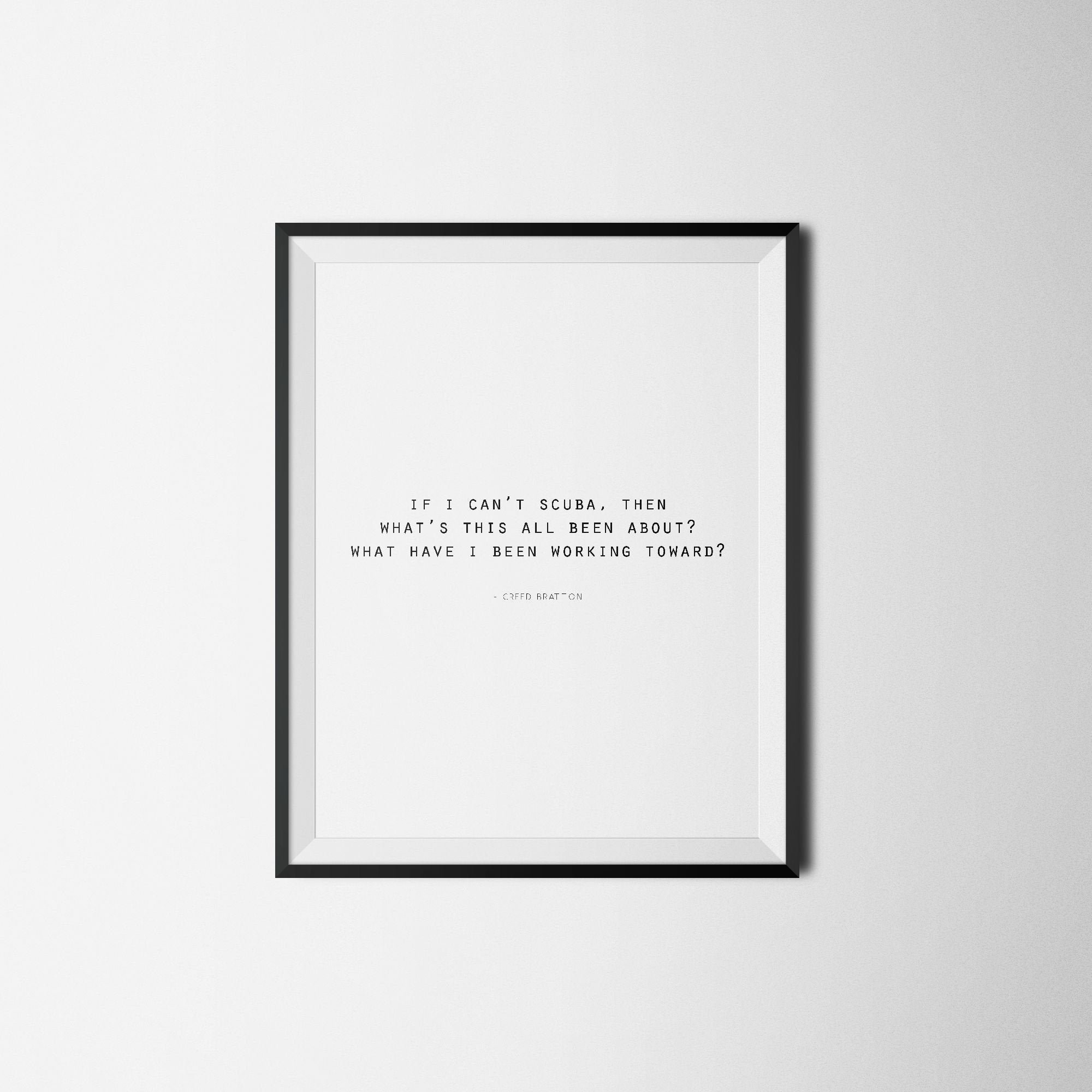 The Office TV Show Printable, If I Can't Scuba Then What's All This ...