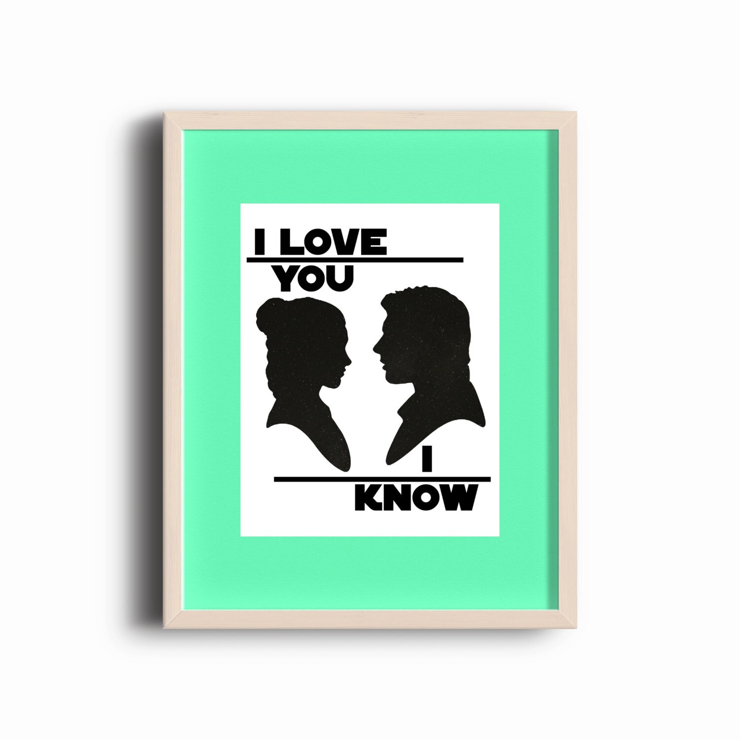 Star Wars i Love You I Know Print, Star Wars Digital Print, Star Wars ...