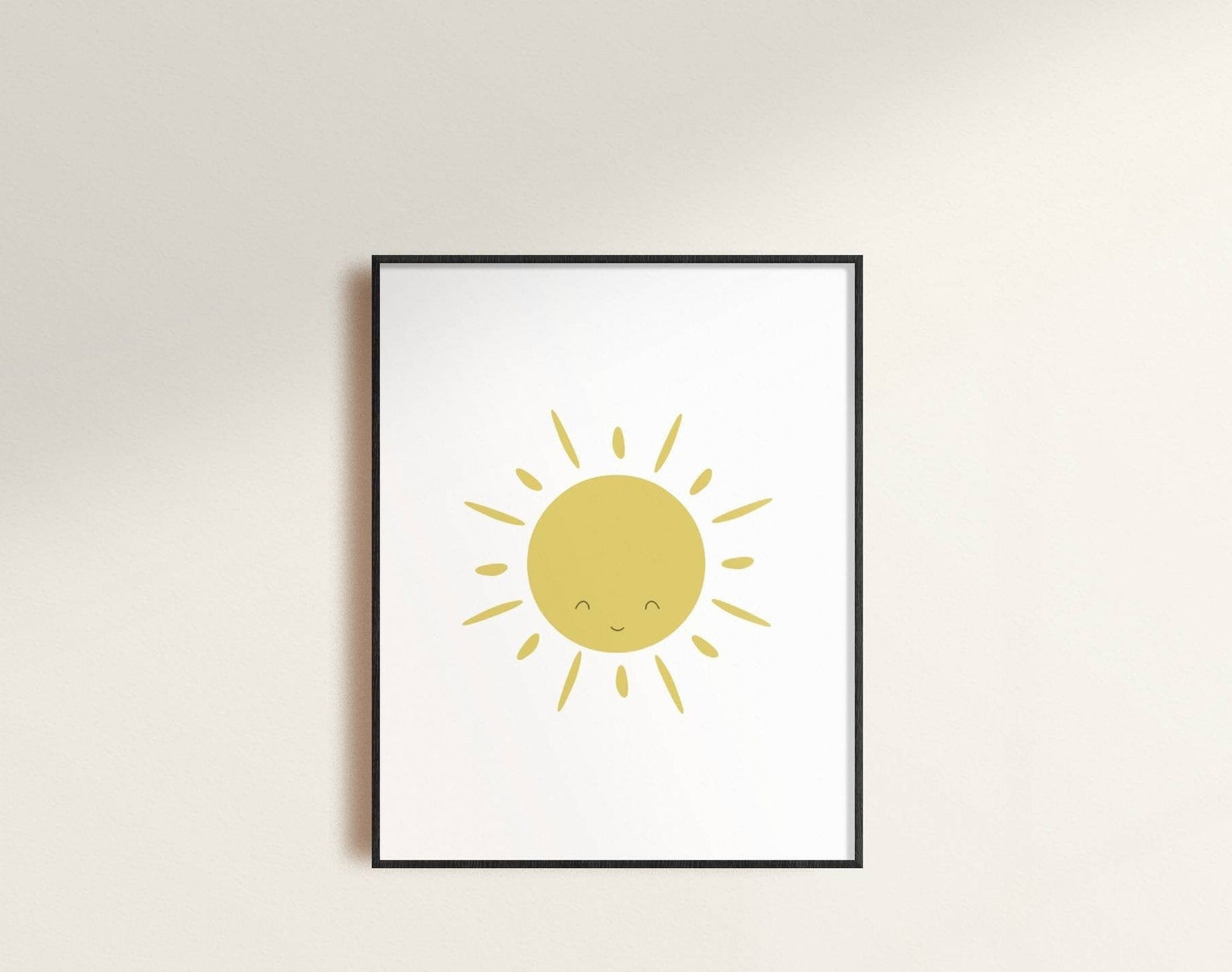 Sunshine Printable Nursery Wall Art Happy Decor Kids Room - Etsy