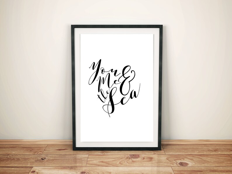 You Me and the Sea PRINTABLE Art Home Decor Wedding Gift - Etsy