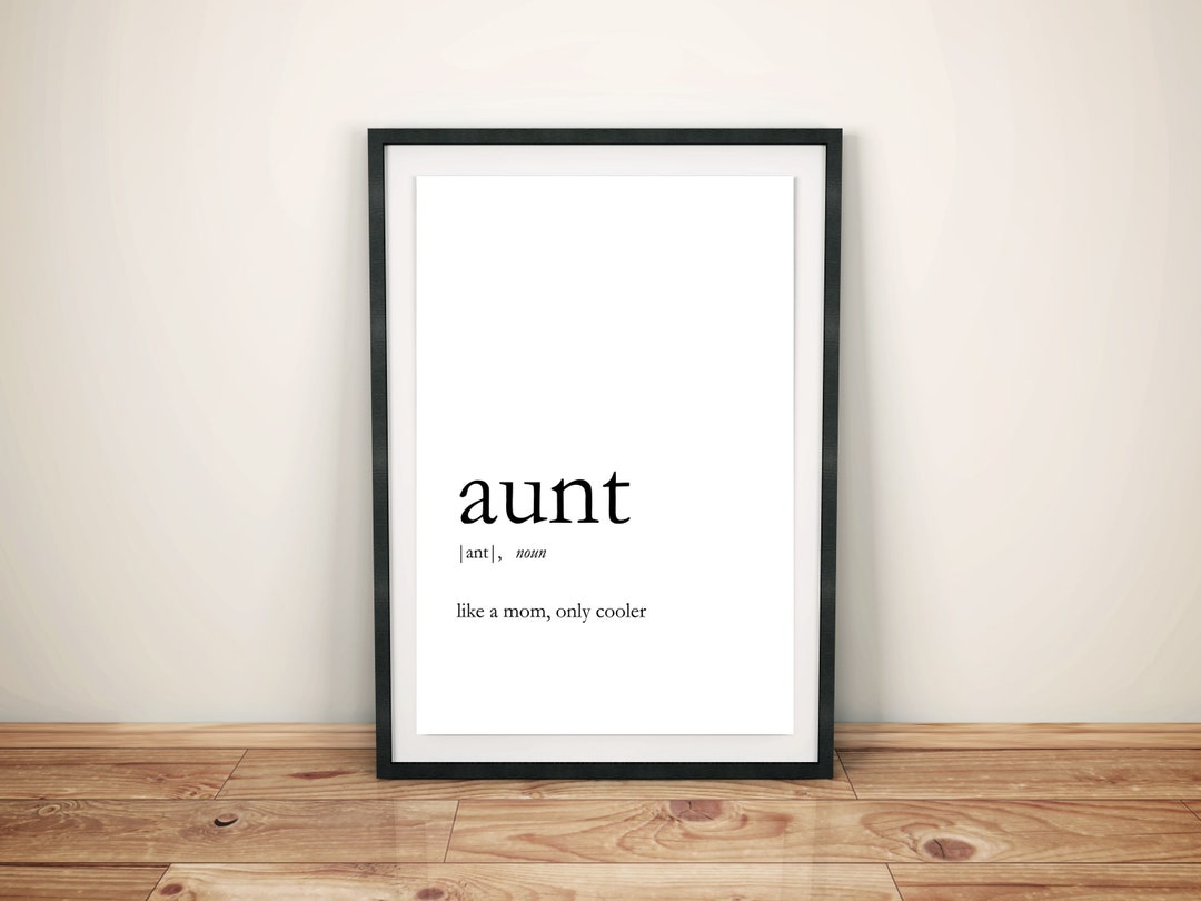 Dictionary Art, Aunt Definition, Mother's Day Gift, Aunt Gift, Aunt ...