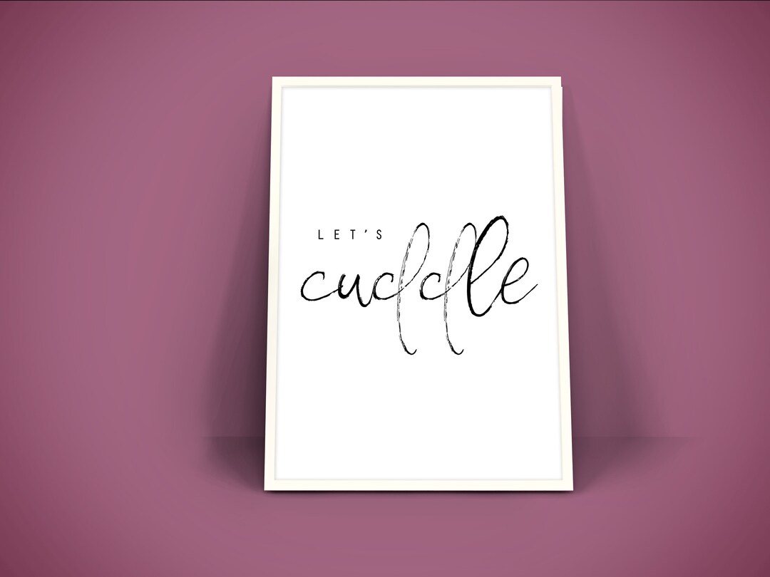 Let's Cuddle Digital Print, Bedroom Decor, Gift for Her, Gift for Him ...