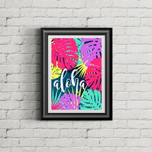 Tropical Aloha Print, Tropical Art, Aloha Print, Hawaii Print, Tropical ...