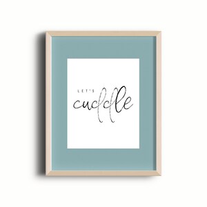 Let's Cuddle Digital Print, Bedroom Decor, Gift for Her, Gift for Him ...