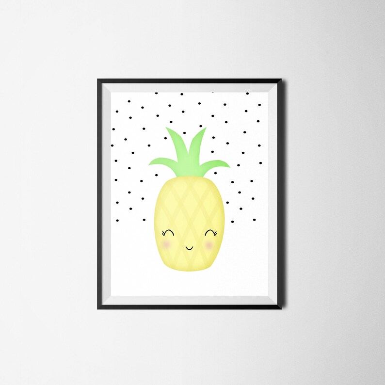 Summer Pineapple PRINTABLE, Digital Wall Art, Summer Printable, Home ...