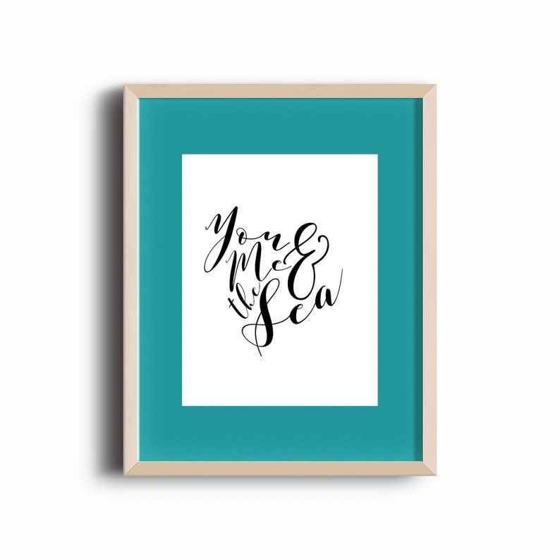 You Me and the Sea PRINTABLE Art Home Decor Wedding Gift - Etsy