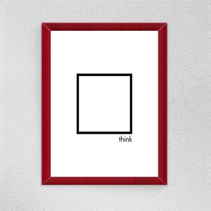 Motivational Print, Think Outside the Box, Motivational Wall Art ...