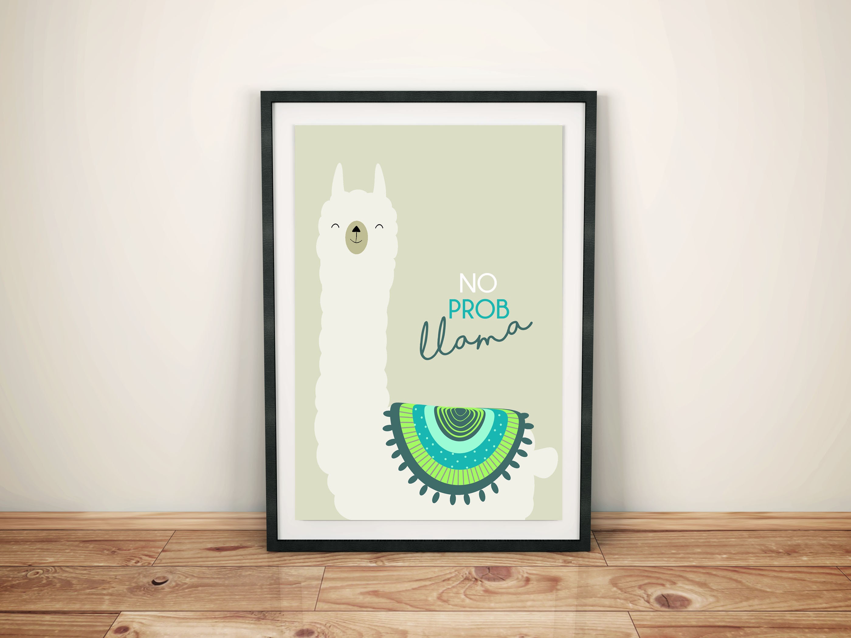 No Prob Llama Printable Llama Print Bathroom Decor Living | Etsy