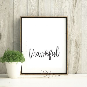 Instant Download Thankful Printable Fall Printable Autumn - Etsy