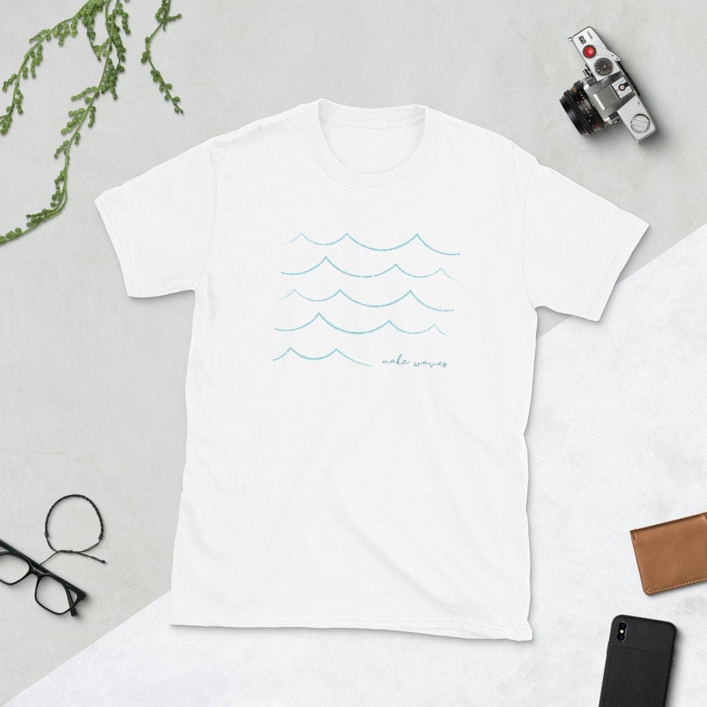 Waves Shirt, Make Waves, Unisex T-shirt, Beach Shirt, Lake Shirt, Ocean ...