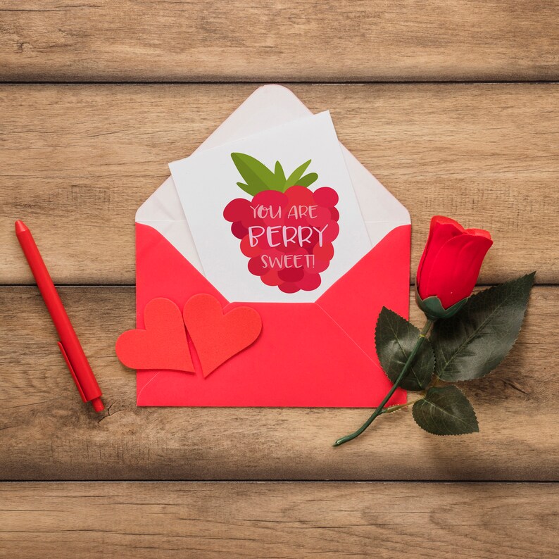 Fruit Valentines Cards, Classroom Valentine, Printable Valentines for ...