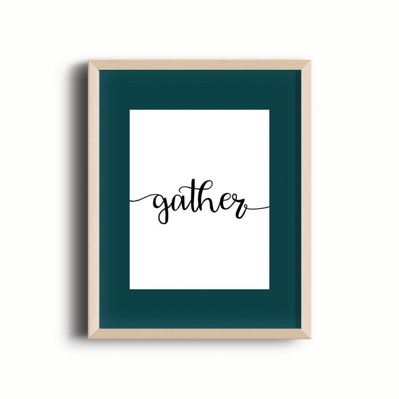 Gather Printable, Instant Download, Fall Decor, Thanksgiving Print ...