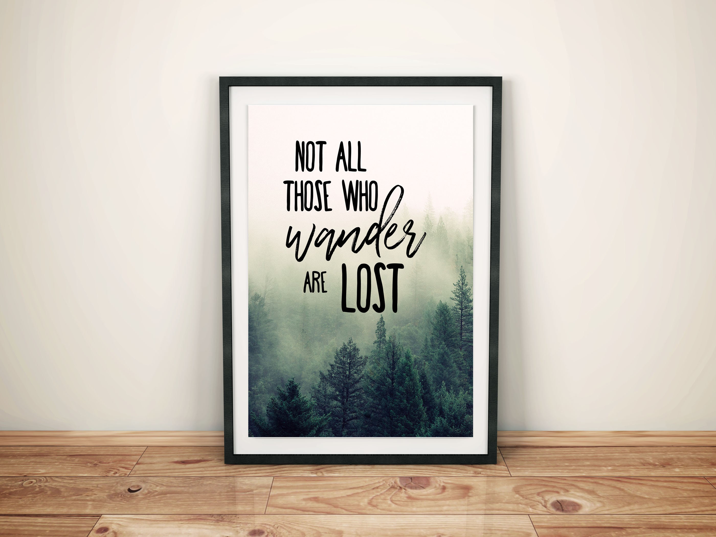 Not All Those Who Wander Are Lost Inspirational Quote Travel | Etsy