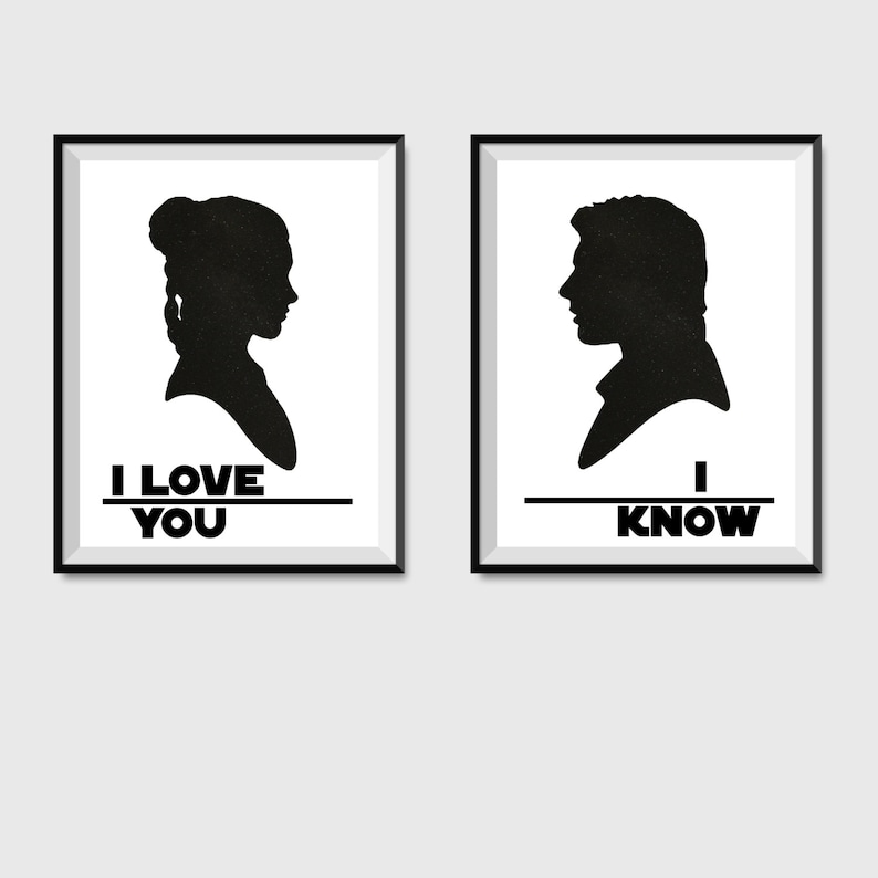 I Love You I Know Star Wars Digital Print Han Solo Princess - Etsy