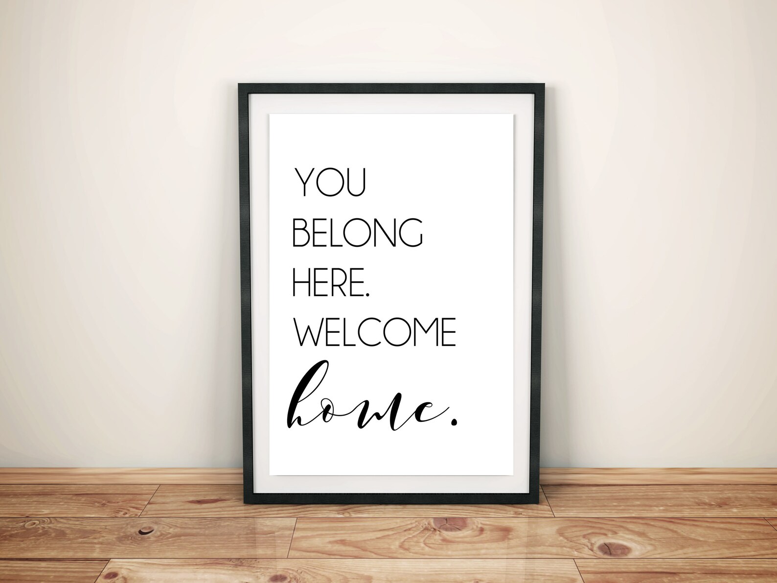 Modern Home Decor You Belong Here Welcome Home Printable - Etsy