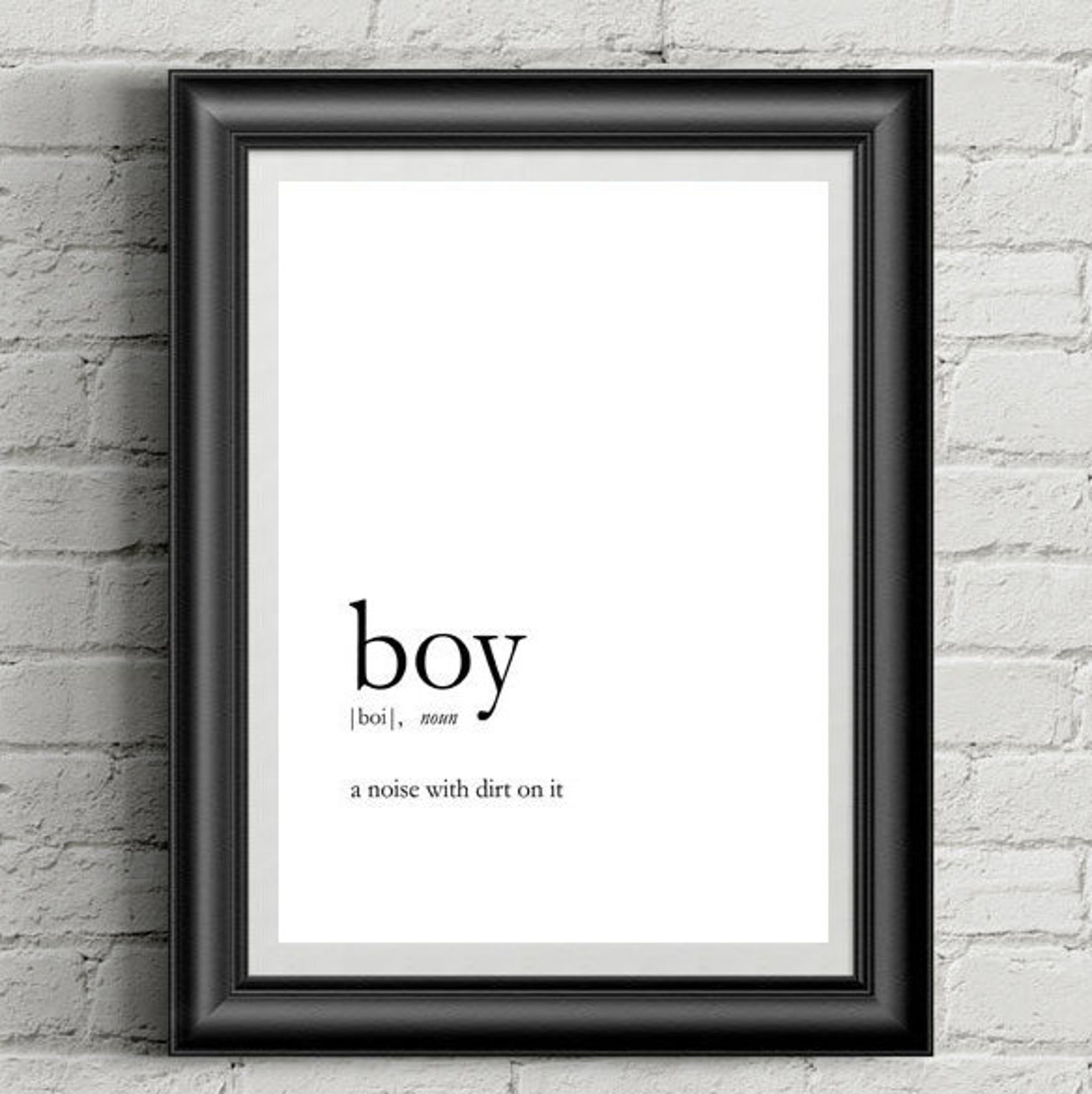 Dictionary Art Boy Definition Definition Prints Baby Shower - Etsy