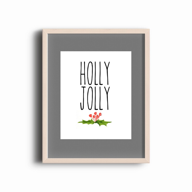 Christmas Digital Print, Holly Jolly, Christmas Printable, Christmas ...