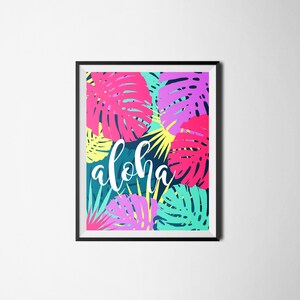 Tropical Aloha Print, Tropical Art, Aloha Print, Hawaii Print, Tropical ...