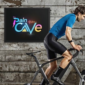 Pain Cave Cycling Poster - Enhanced Matte Paper Framed Poster - Etsy