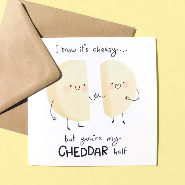 Cheesy Love Card - Etsy