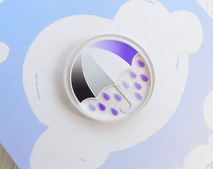 Asexual Pride Pin, Ace Pride Pin, Umbrella Ace Pride Lapel Pin LGBTQIA ...