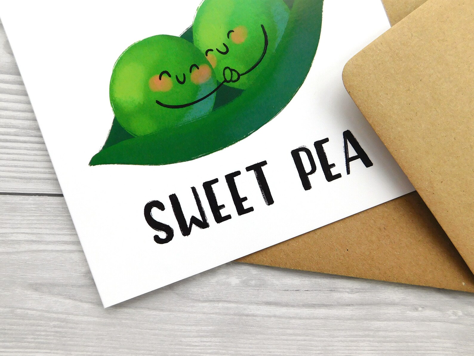 Sweet Pea Anniversary Card Cute Vegetable Pun Card Hap-pea | Etsy UK
