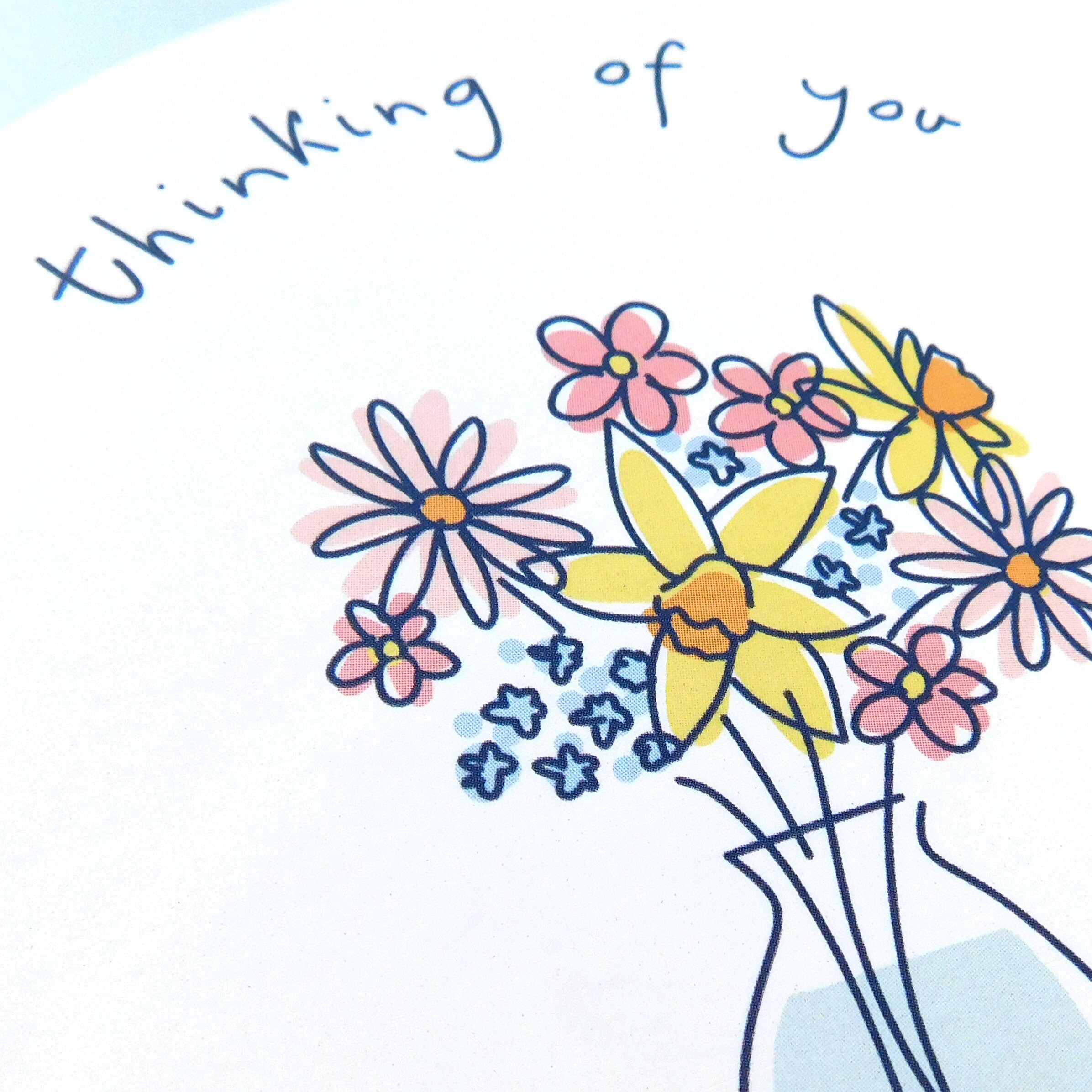 Thinking of You Always Flower Sympathy Card in Our Thoughts - Etsy UK